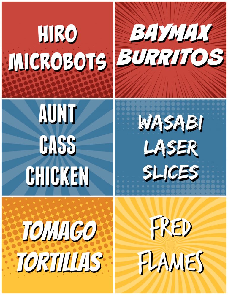 Big Hero 6 Movie Family Night Dinner
