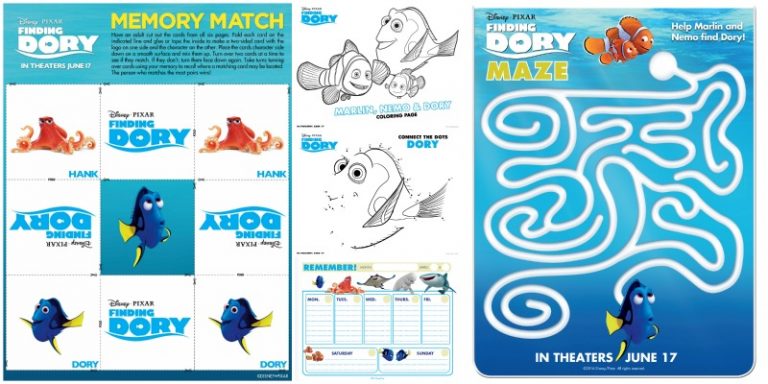 FINDING DORY Movie Family Fun Activities