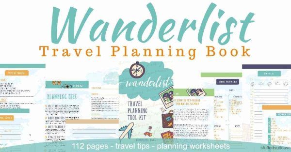 Wanderlist Book - Travel Tips and Worksheets for Planning
