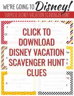 Disney Scavenger Hunt - Awesome Vacation Surprise for Kids [Printable ...