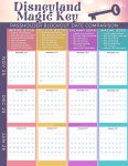 NEW 2025 Disneyland Magic Key Annual Pass (Blackout Date Calendar ...